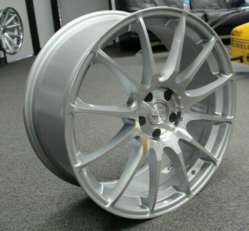 20" MRR GF6 Silver Machined Wheels 20x9 5x112 +25 Ground Force Rims Set ...