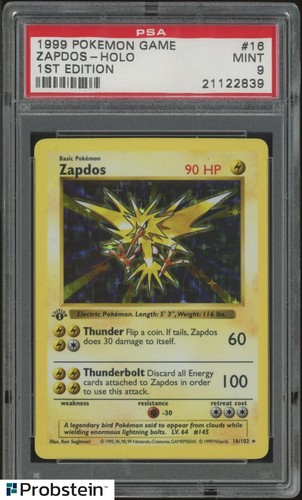 1999 Pokemon 1st Edition #16 Zapdos Holo PSA 9 MINT | eBay