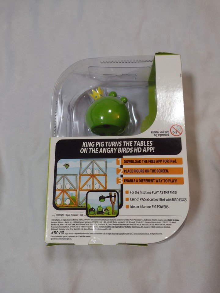 Angry Birds KING PIG Apptivity Figure Interactive Toy Magic Mattel 2012 ...