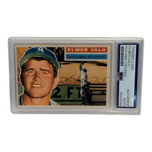 1956 Topps #3b Elmer Valo PSA Encapsulated Autographed Trading Card | eBay