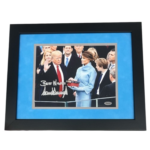 President Donald Trump Photo AUTOGRAPHED HAND SIGNED Framed 13”x16” COA ...