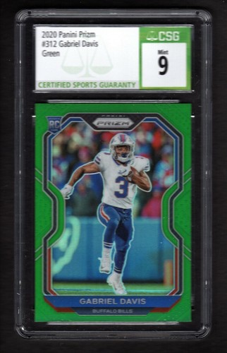 2021 Panini Prizm Green #312 Gabriel Davis Bills UCF ROOKIE Card CSG ...