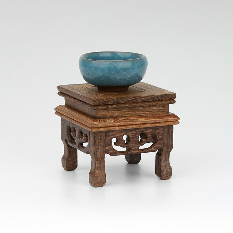 Square Wooden Pedestal Vase Pot Statue Stand Collection Display Base ...