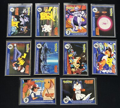 1999 Pokemon "Mewtwo Strikes Back" Movie Scene Cards Set 1-10 | eBay