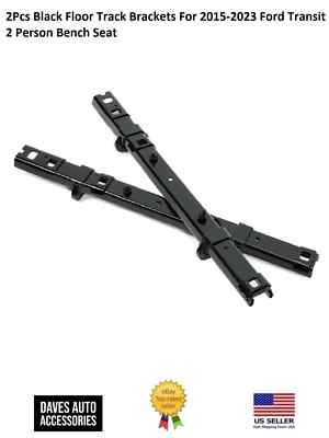 2Pcs Black Floor Track Brackets For 2015-2023 Ford Transit 2 Person ...