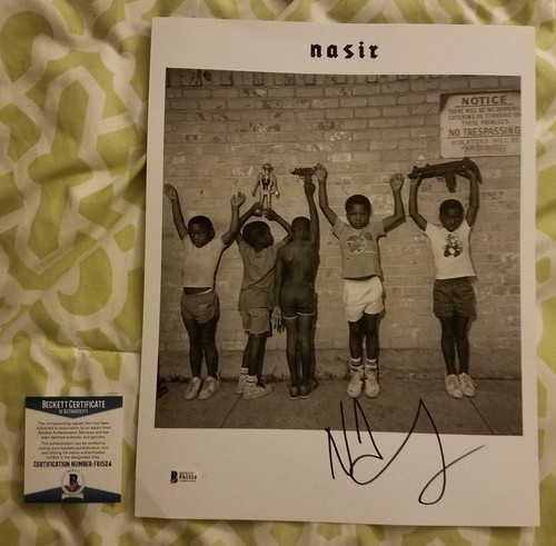 Nas signed autographed 11x14 lithograph photo Beckett BAS COA #F61524 ...