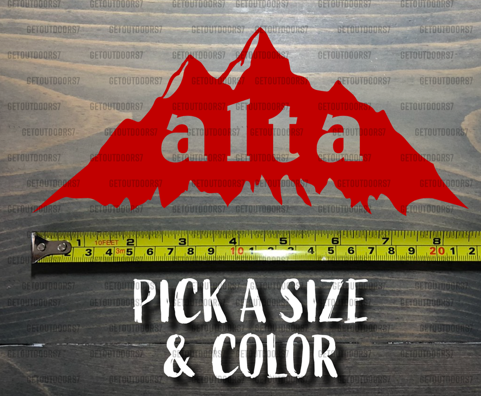 Alta Sticker Decal Utah Ski Mountain Deer Valley Brighton Snowbird Park ...