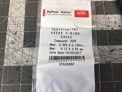 KALREZ AS-568 O-RING K# 204, COMPOUND:7075 (LMP25Y) | eBay