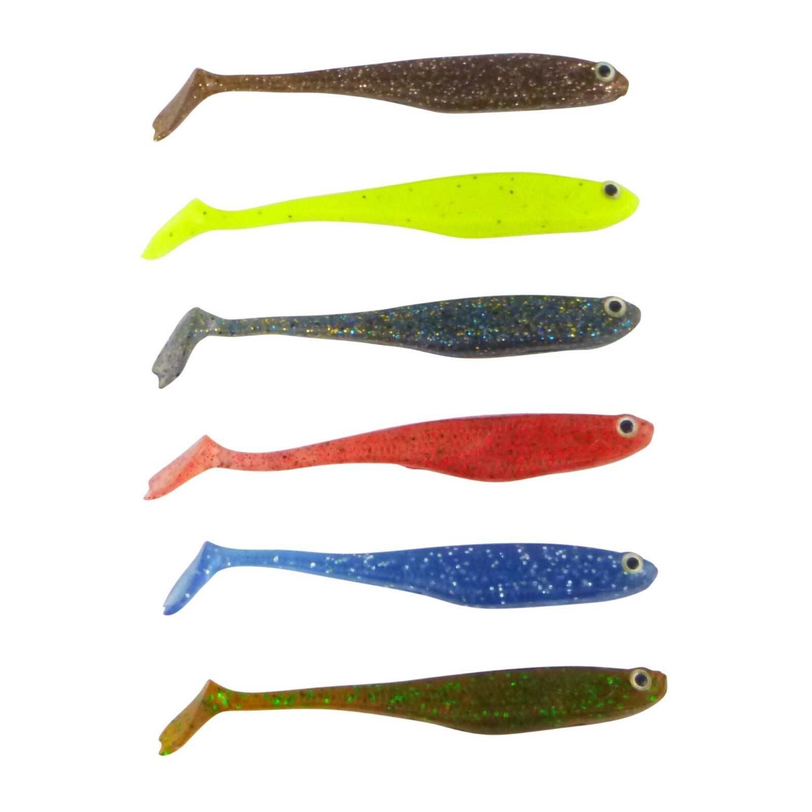 Swimerz Soft Shad 100mm Paddle Tail soft plastic lure, Electric Blue, 6 ...