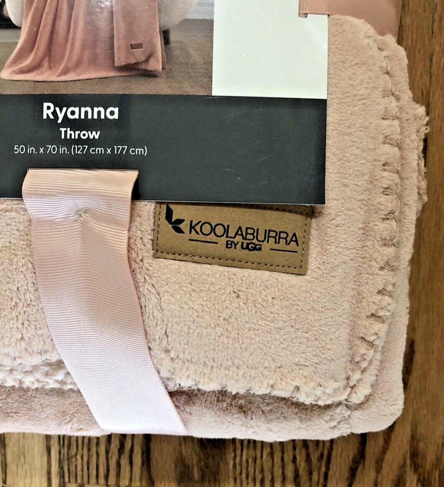 Koolaburra by Ugg Ryanna Throw Blanket Blush Pink VELVETY Luxury 50x70 ...