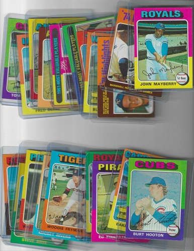 1975 Topps Baseball Card Lot 263 Cards | eBay