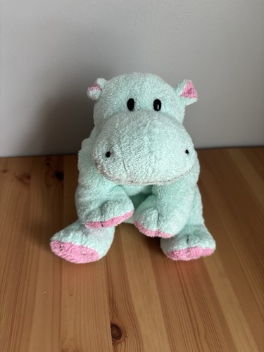 TY Pluffies Tubby Green & Pink Hippo Stuffed Animal Plush Baby Toy ...