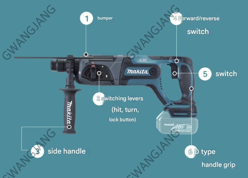 Makita DHR241Z 18V Cordless Rotary Hammer Drill Bare Tool Body Only DIY ...