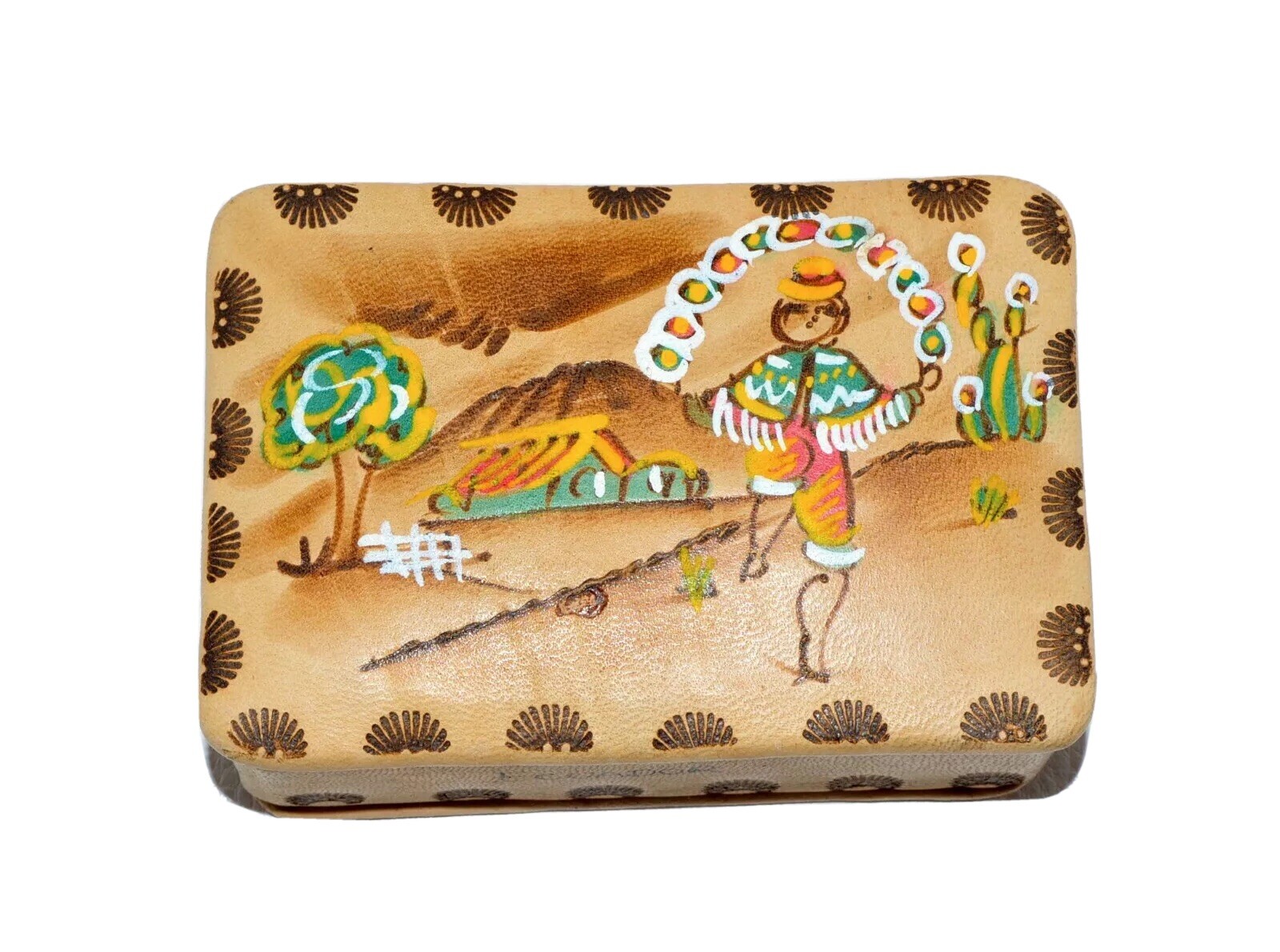 Handmde Leather Ecuador Box or Trinket box. | eBay