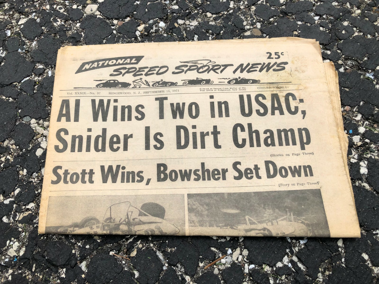 SEPT 15 1971 NATIONAL SPEED & SPORTS NEWS car racing newspaper - AL ...