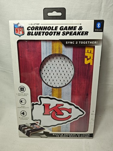 Kansas City Chiefs NFL Mini Tabletop Cornhole Game & Bluetooth Speaker ...