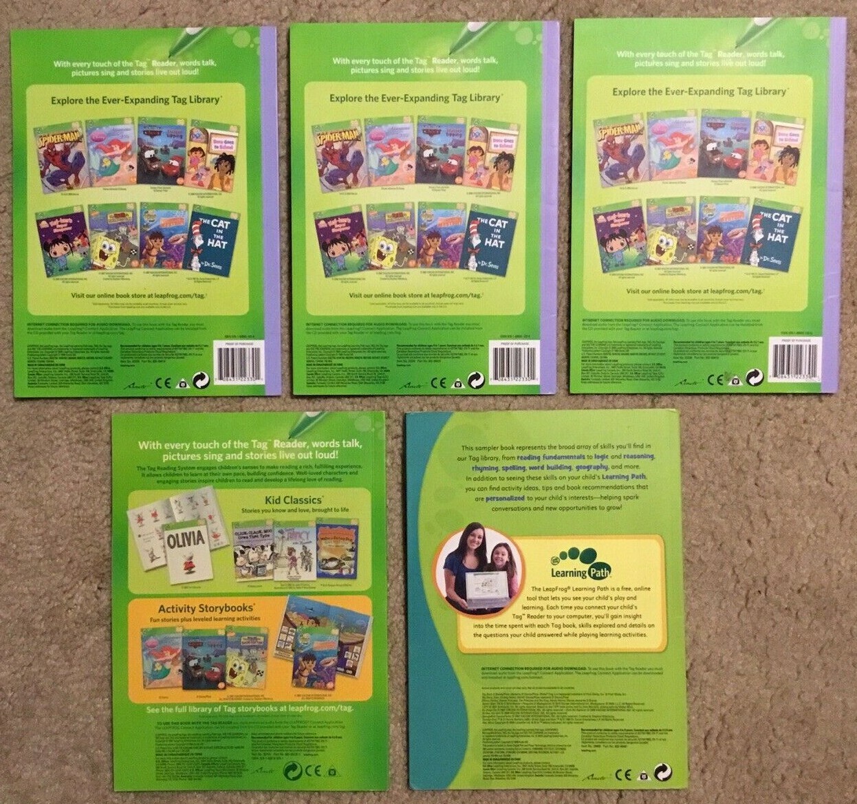 LeapFrog Tag Reader Books Various Lot of 5 | eBay
