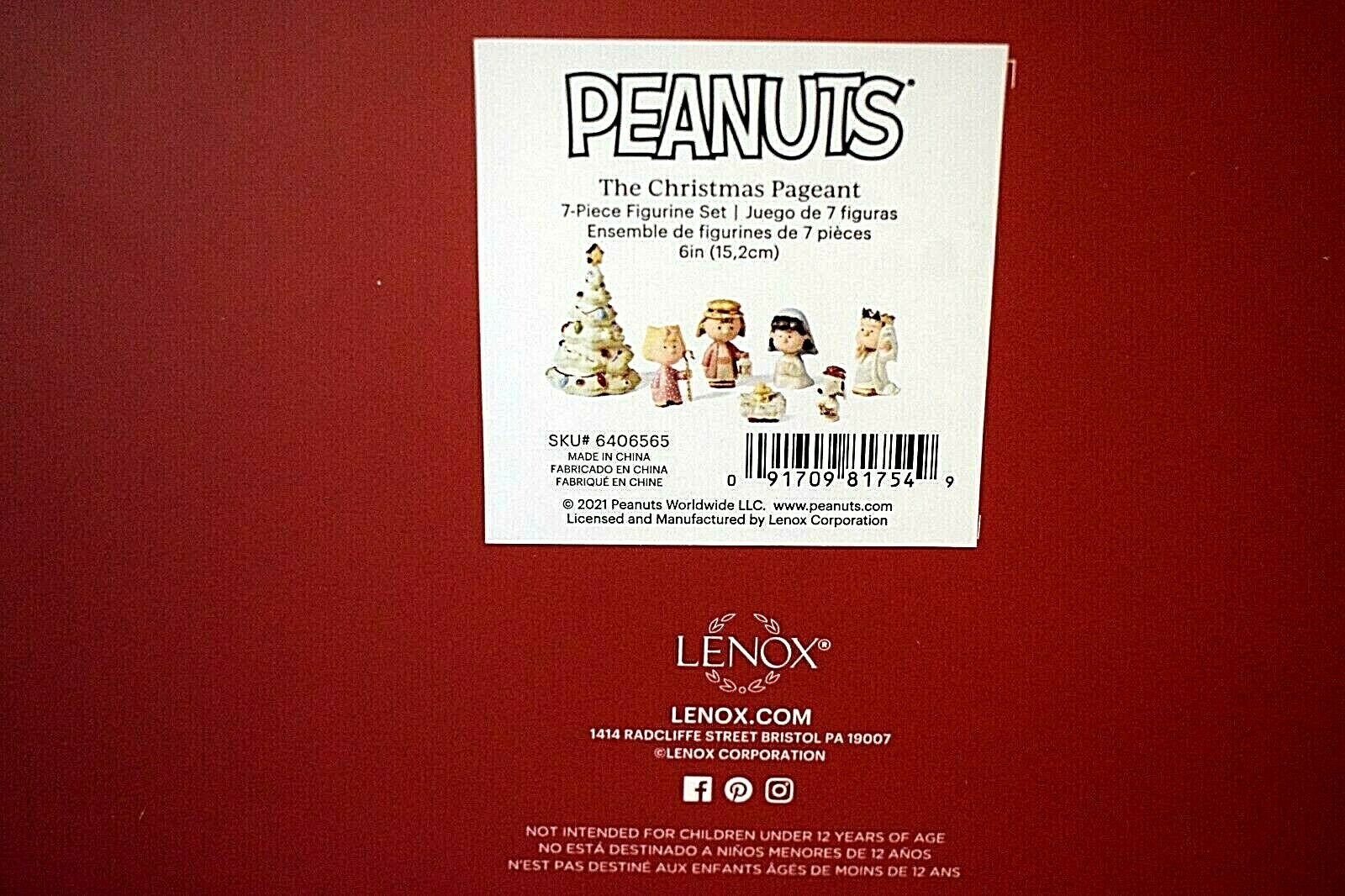 Lenox Peanuts Nativity Christmas Pageant Set Snoopy Charlie Brown Linus ...