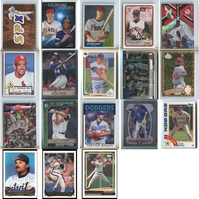 $37 BV (18 qty.) Special Baseball Card Lot Game Used/Numbered/Inserts ...