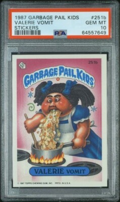 PSA 10 GEM MINT 1987 GARBAGE PAIL KIDS OS7 CARD #251b VALERIE VOMIT ...