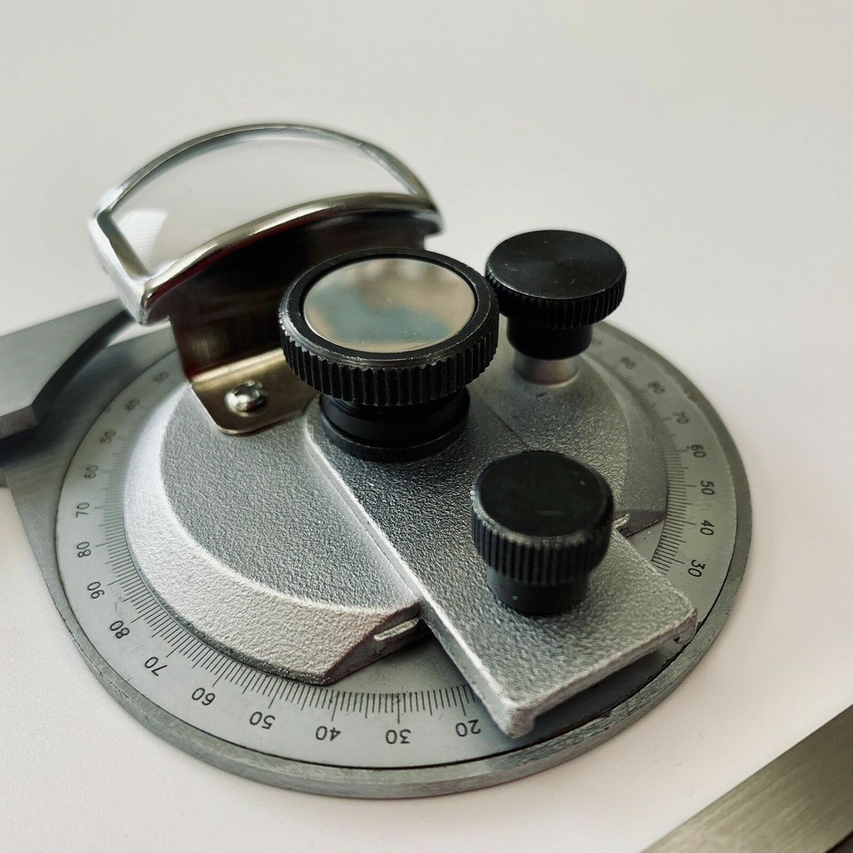 Universal Bevel Protractor With 6" And 12" Blades, Stainless, Case | eBay