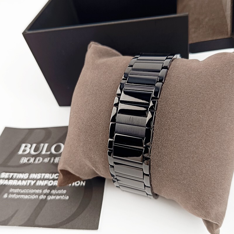 NEW Bulova Futuro Modern 98D144 42mm Black Stainless Steel Men's ...