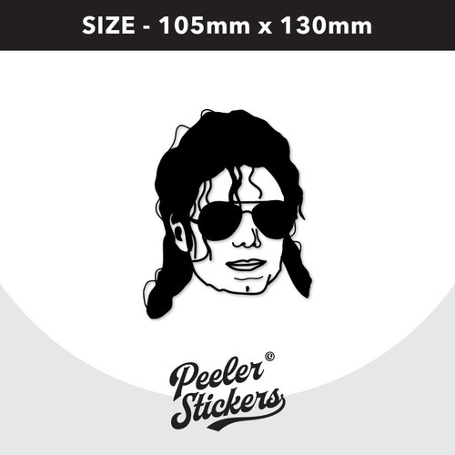 Michael Jackson Face Decal Sticker, King of Pop Hip Hop Rap Sticker ...