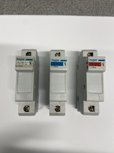 Hager 30 Amp Cartridge Fuse Carrier Holder L118 00 for sale online | eBay