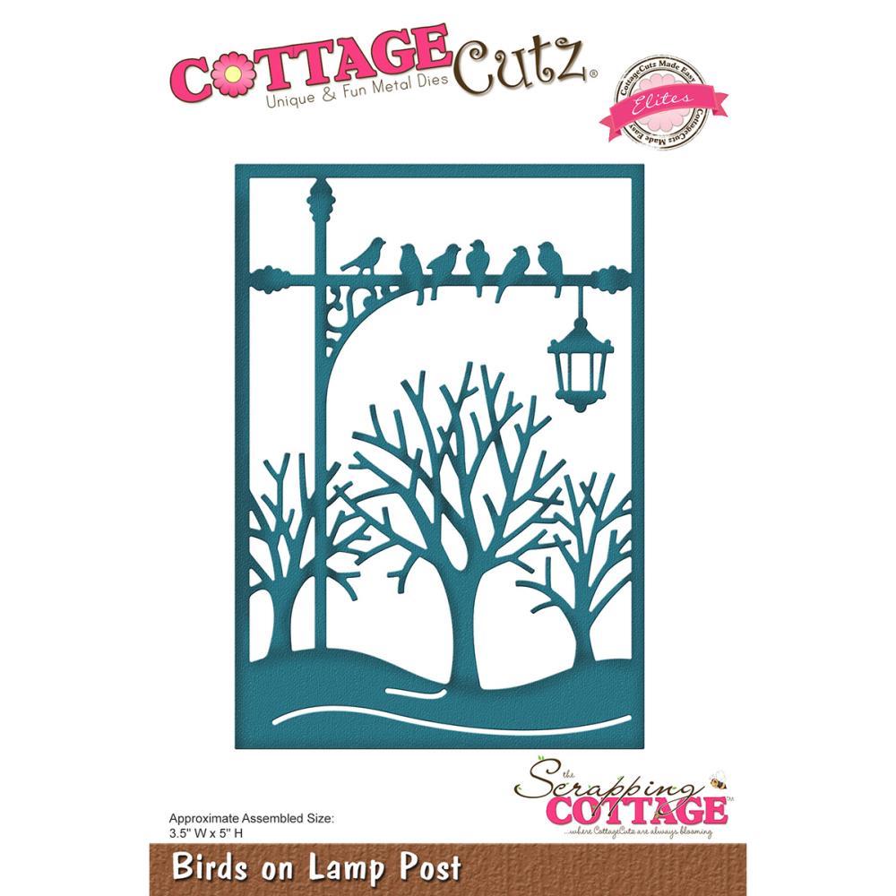 Birds on Lamp Post Scene Craft Steel Die Cutting Dies Cottage Cutz CCE ...