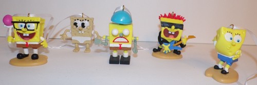 SpongeBob Squarepants 5 Ornamenst Jelly Fishing Ripped Pants Robot ...