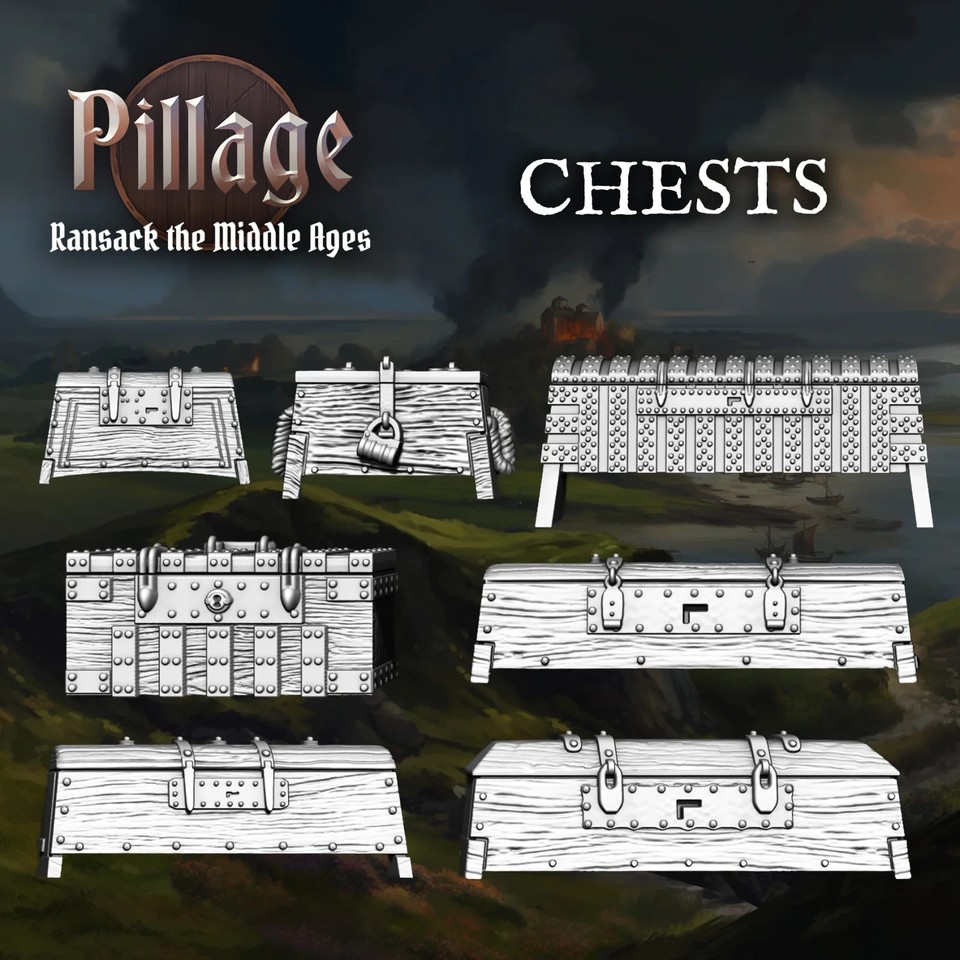 Victrix Pillage Ransack The Middle Ages 28mm Scale Treasure & Chests ...