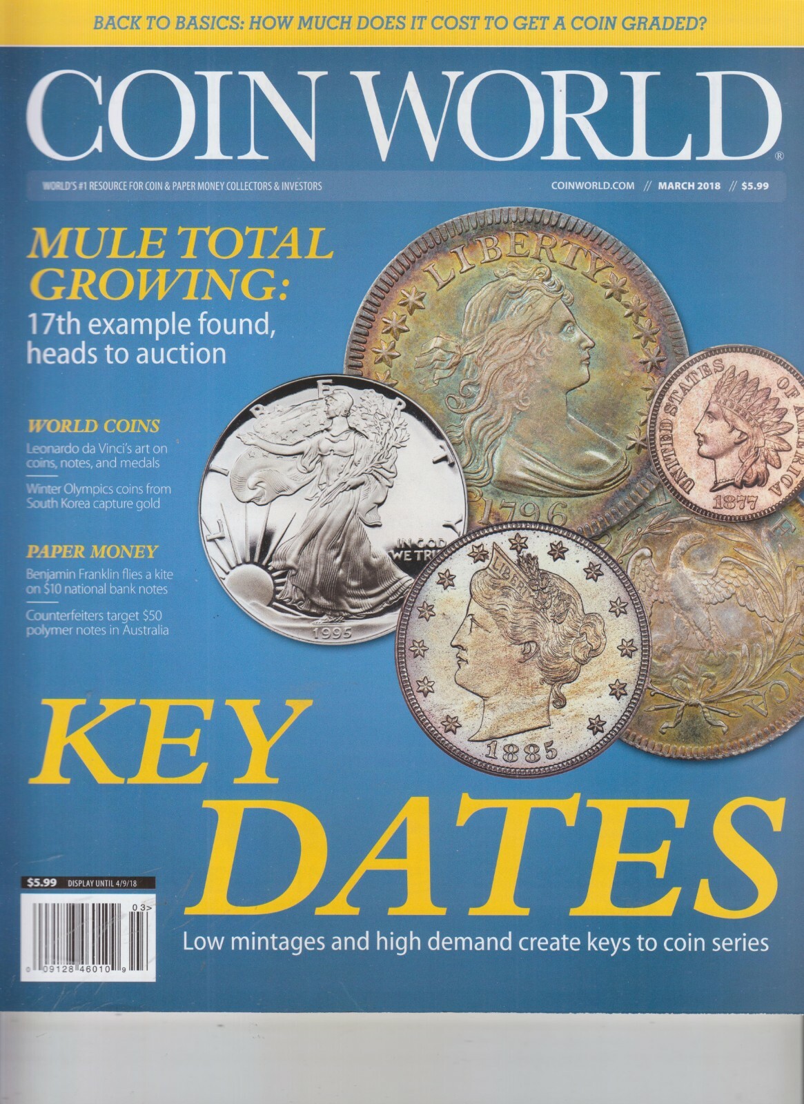 KEY DATES COIN WORLD MAGAZINE MARCH 2018 | eBay