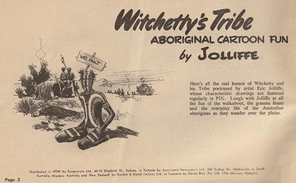 Witchetty's Tribe Aboriginal Cartoon Fun #8 Jolliffe Sungravure 1957 | eBay