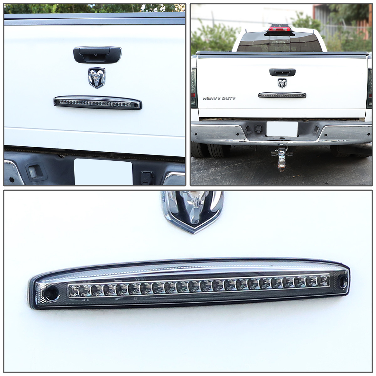 FOR 03-06 DODGE RAM TRUCK FULL LED RAER CENTER TAILGATE LAMP BRAKE ...