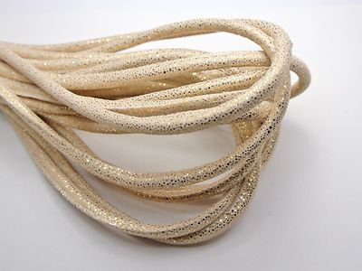 16.8 Feets White Metallic Glitter Stitched Soft Fabric Cord Rope String ...