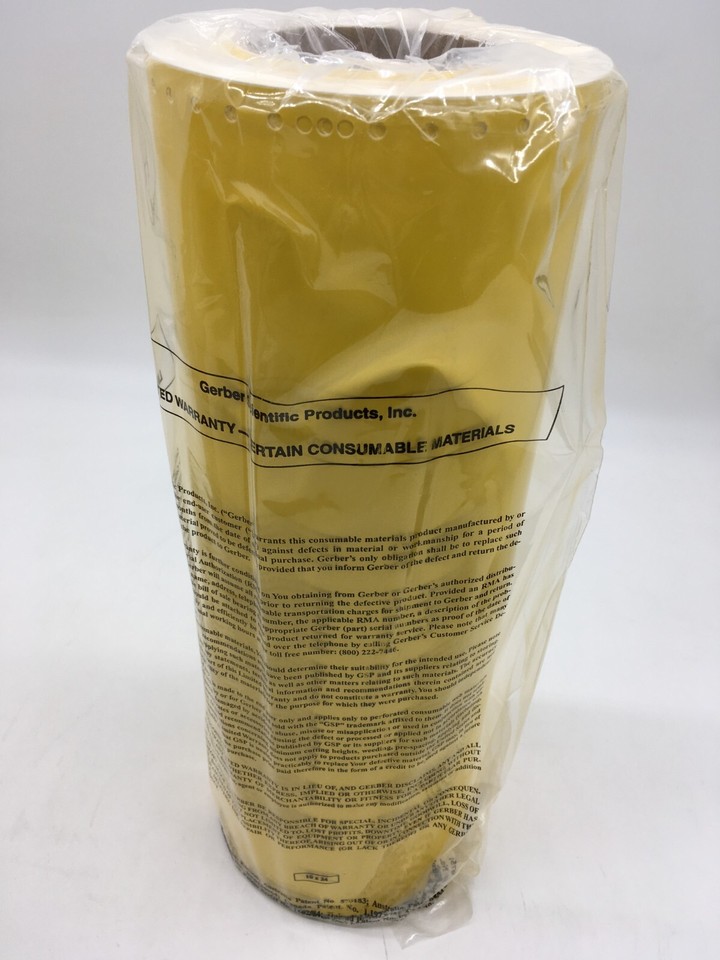 【New】 GERBER 220 BRIGHT YELLOW 15" High Performance Punched Edge Vinyl ...