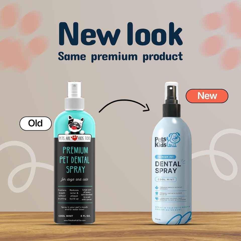 Mint Formula Dog Mouth Spray - Natural 8oz Breath Freshener & Oral Care ...