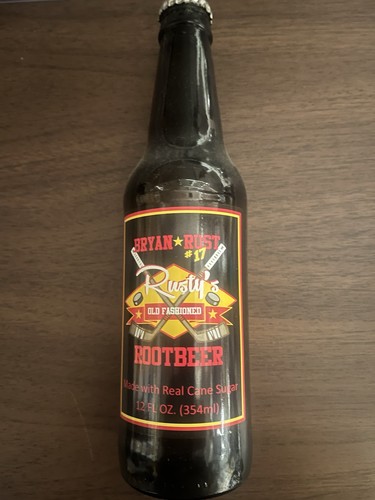 Rare Bryan Rust Rusty’s root beer unopened 12 oz. bottle Pittsburgh Penguins | eBay