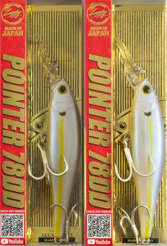 (LOT OF 2) LUCKY CRAFT POINTER 78DD-SP 3/8OZ PT78DDSP-250 CHARTREUSE SHAD CR6356 | eBay