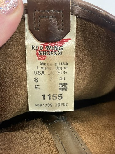 Vintage Red Wing 1155 Pecos Leather Western Work Boots Mens Size 8 E ...