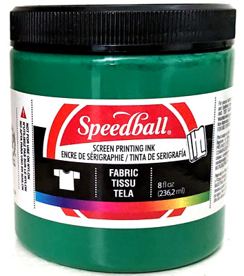 SPEEDBALL FABRIC Screen Printing Ink 8 Ounce #4564 GREEN T-Shirts FAST ...