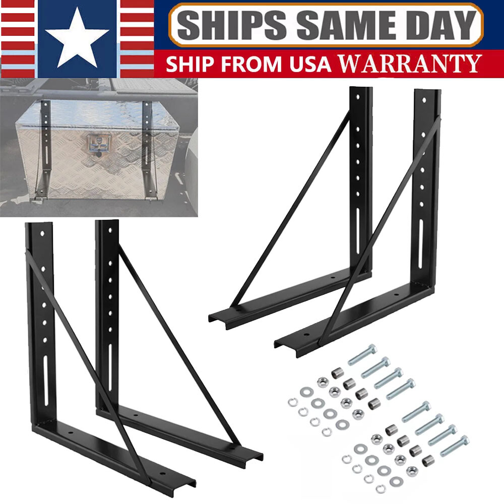 2 Pairs 400LBS Truck Underbody Tool Box Mounting Brackets Kit 18.5 x 18 ...