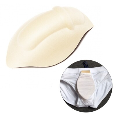 Men's Bulge Pouch Enhancer Enlarge Cup Sponge Pad Insert For Swimwear ...