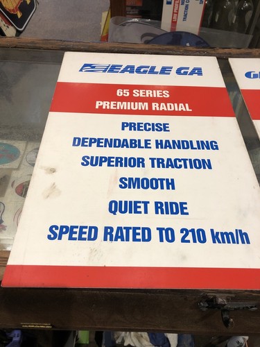 Goodyear Eagle VR & GA Genuine Plastic Signs | eBay
