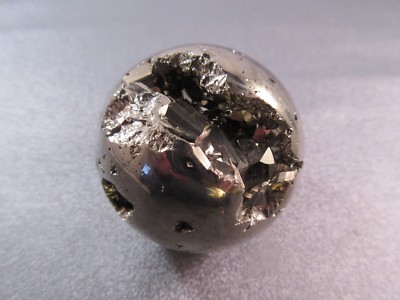 Peruvian Pyrite w/ Druzy Pyritohedral Crystals Cluster Mineral Sphere ...