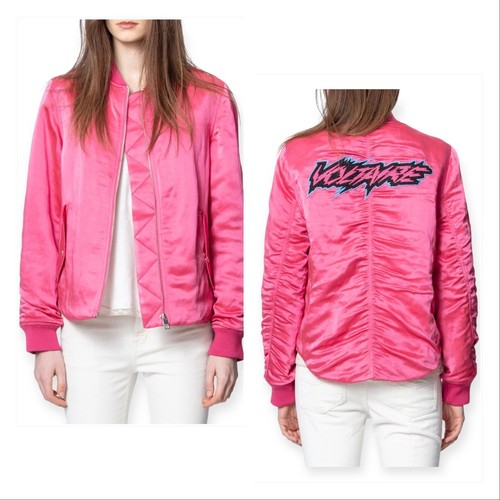 Zadig & Voltaire Ben Bomber Jacket, Pink, Fuchsia, Size M | eBay