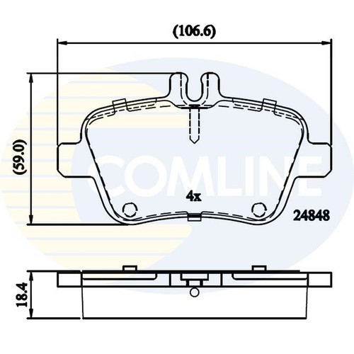 For Mercedes CLA C117 CLA 200 CDi 4matic Comline Rear Brake Disc Pads ...