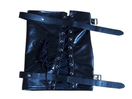 Bondage Leder PVC Waden Fesseln Fußfesseln Beinfessel schwarz | eBay