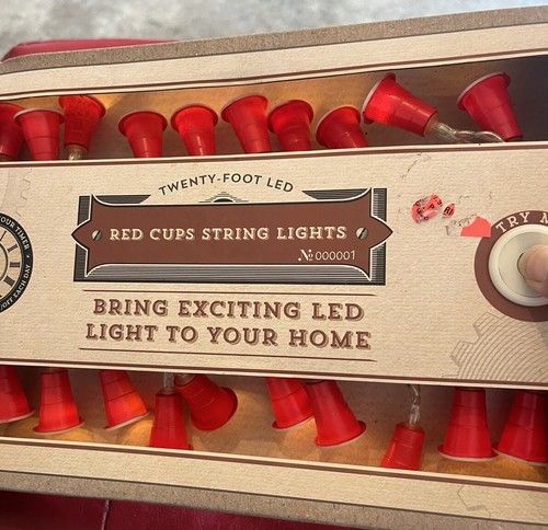 Red "Solo" StyleParty Cups String Lights Patriotic Summer Nights Decor 29 ft NEW | eBay