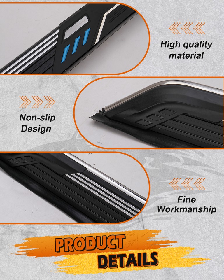 Running Boards For 2022-2025 Jeep Grand Cherokee 2-Row 500lbs Side Step ...